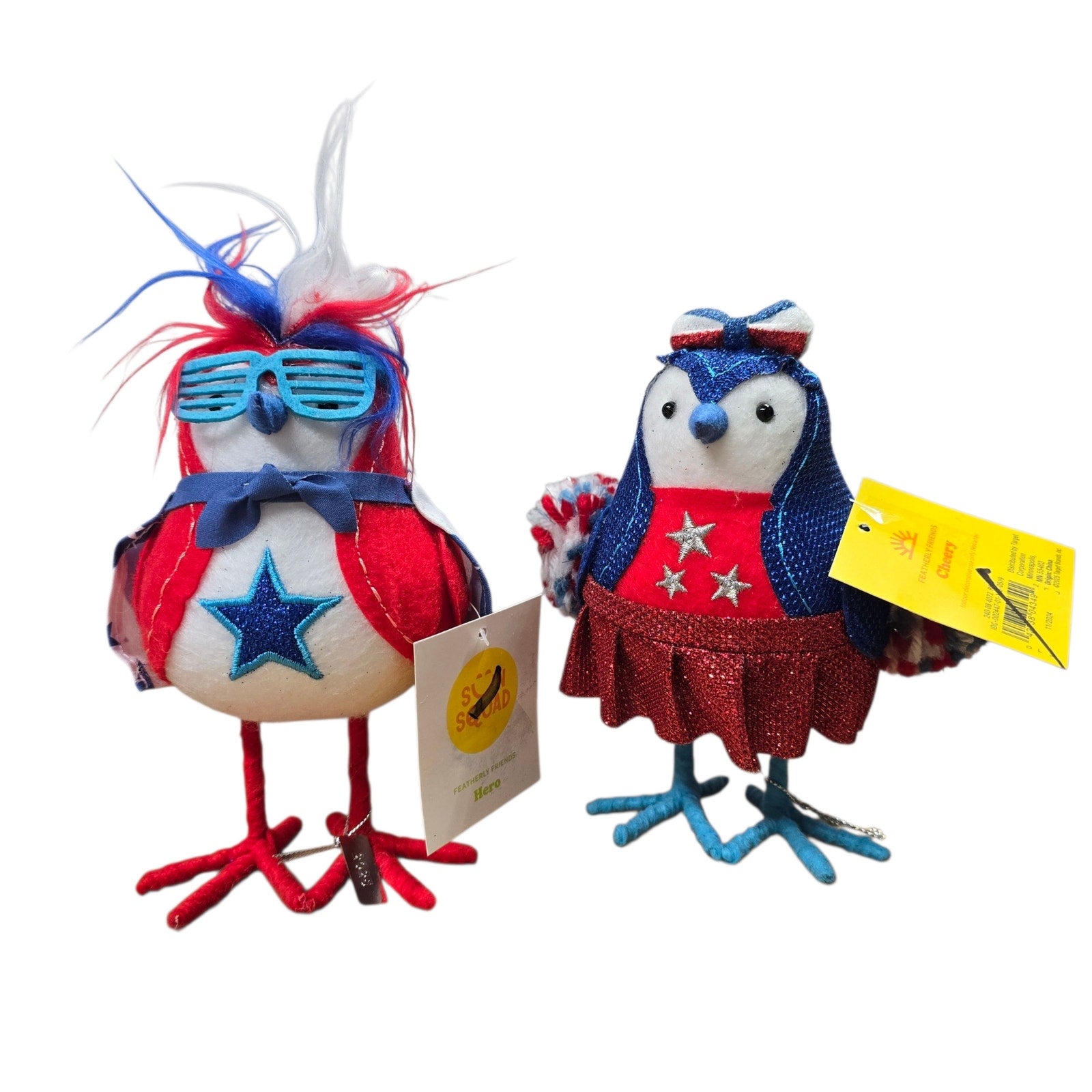 (For Customer) Set of 2 Patriotic Sun Squad Birds: Cheery and Hero 201 ...